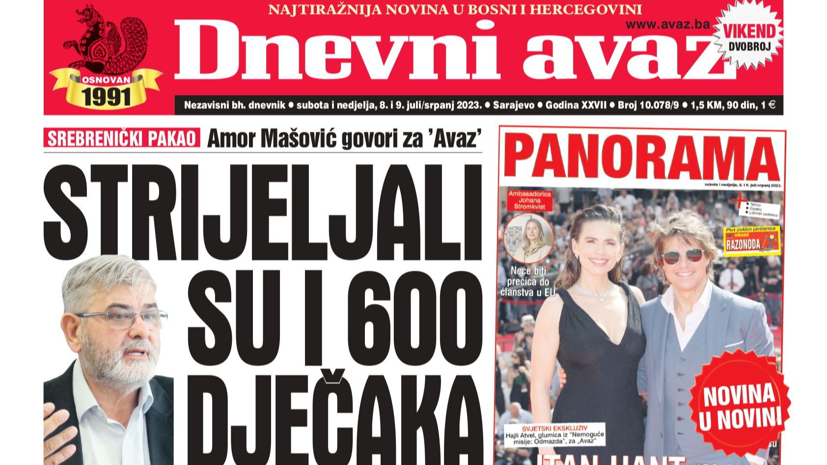 Dnevni Avaz Danasnje Novine Srebrenica