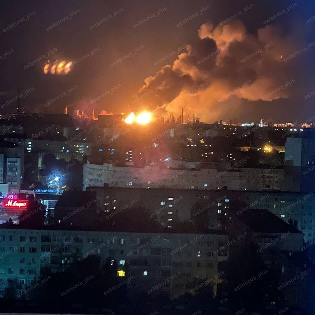Ostaci ukrajinskih dronova pali na rafineriju i izazvali požar ...