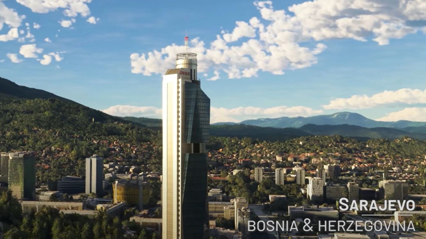 "Avaz Twist Tower" prikazan kao dominantna tačka Sarajeva
