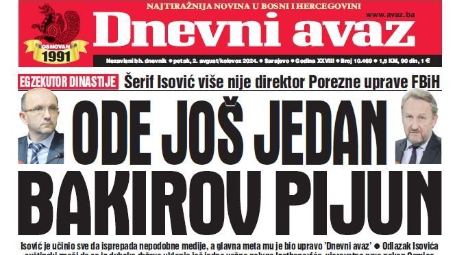 U današnjem "Dnevnom avazu" čitajte: Ode još jedan Bakirov pijun