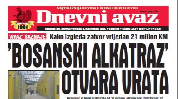 U današnjem "Dnevnom avazu" čitajte: "Bosanski Alkatraz" otvara vrata