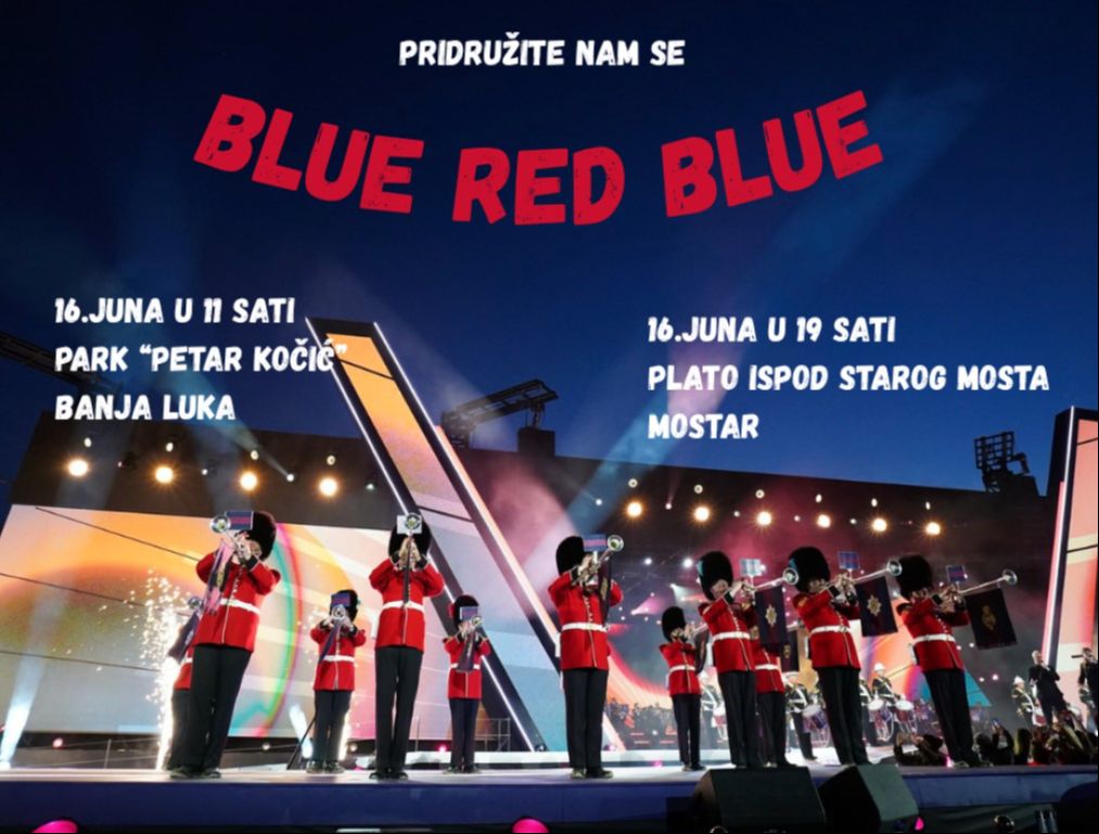 Britanski vojni bend Blue Red Blue danas nastupa u Banjoj Luci i Mostaru
