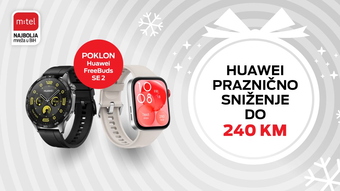 Idealan praznični poklon - Huawei Watch po sniženoj cijeni u m:tel ponudi